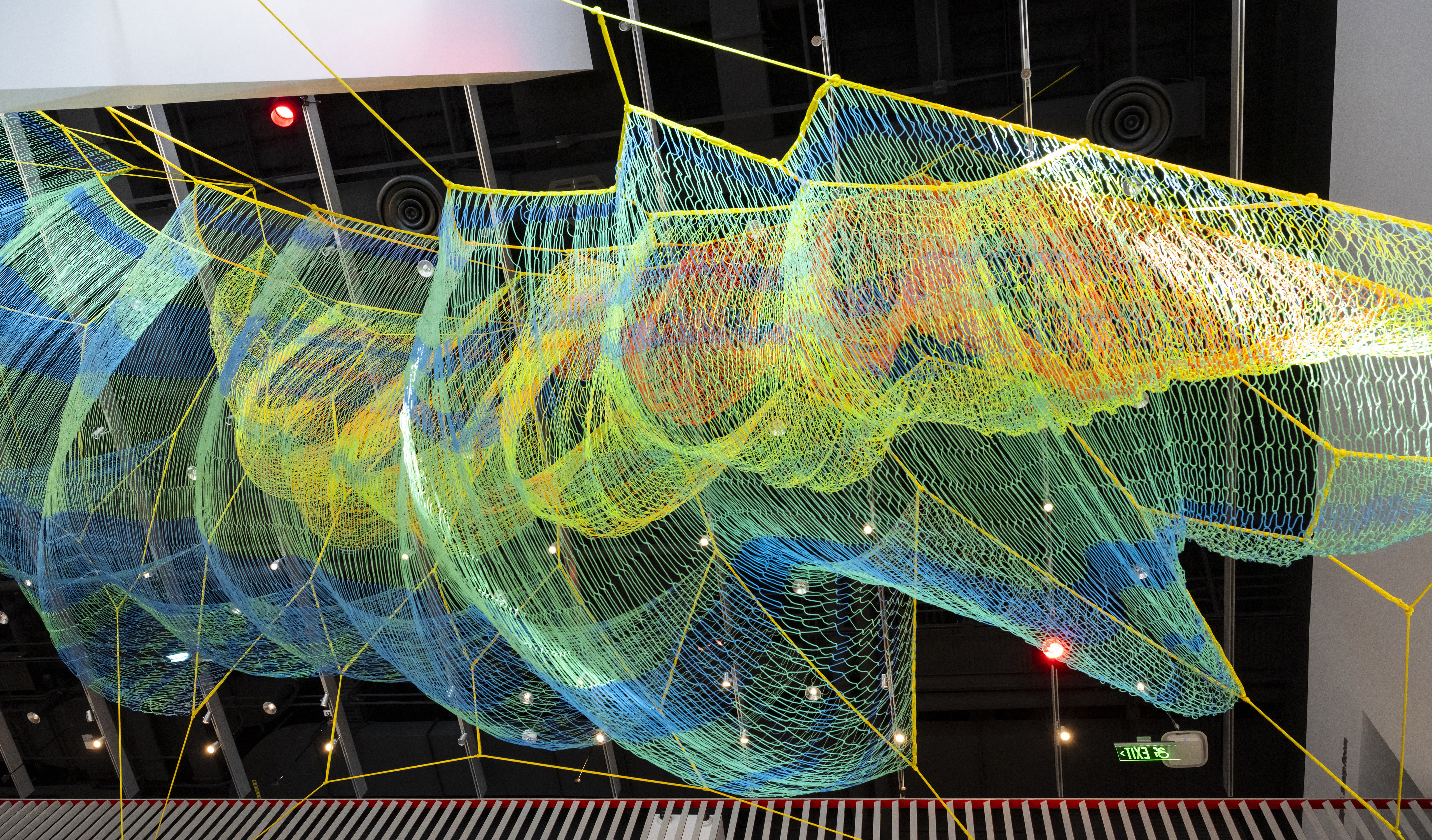Janet Echelman Unveils Luminous Climate Installation at the MIT Museum
